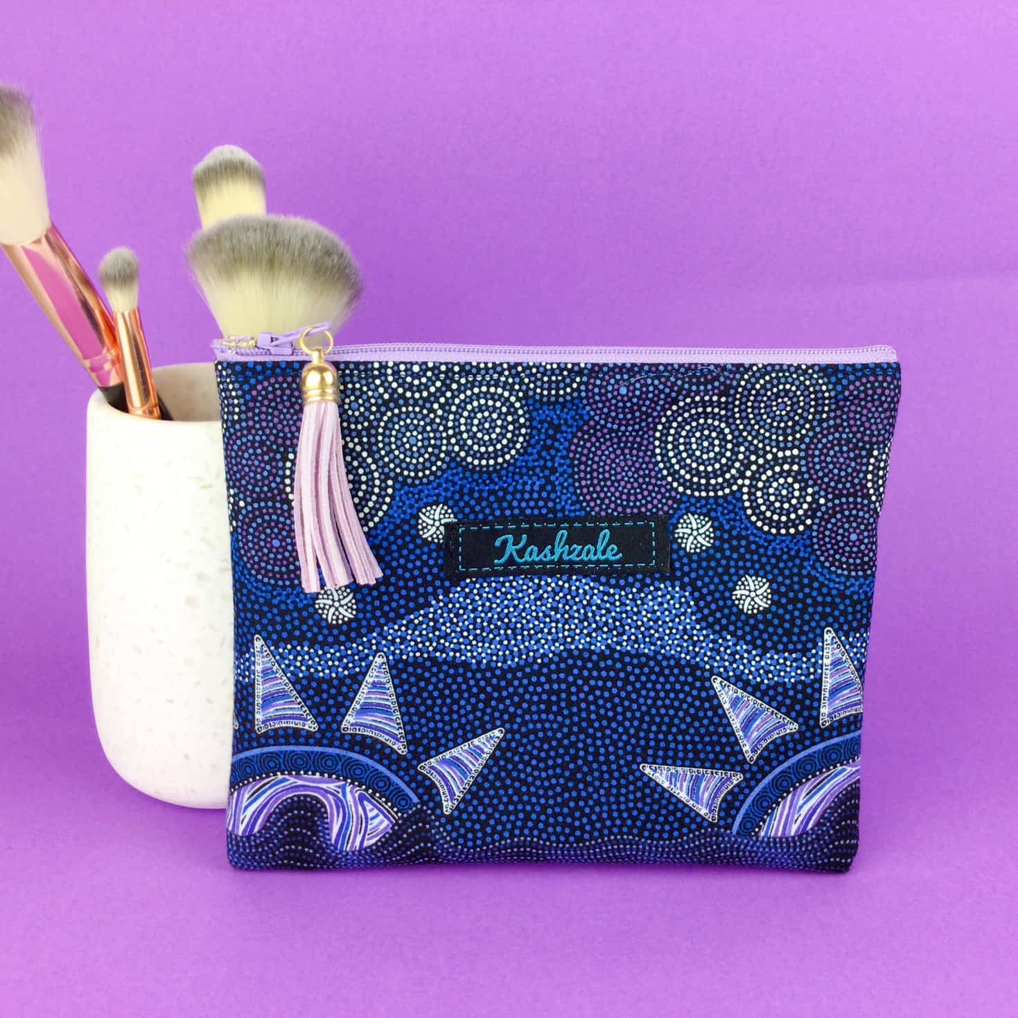 Sunset Night Dreaming Small Clutch, Small makeup bag. Aboriginal Desig ...