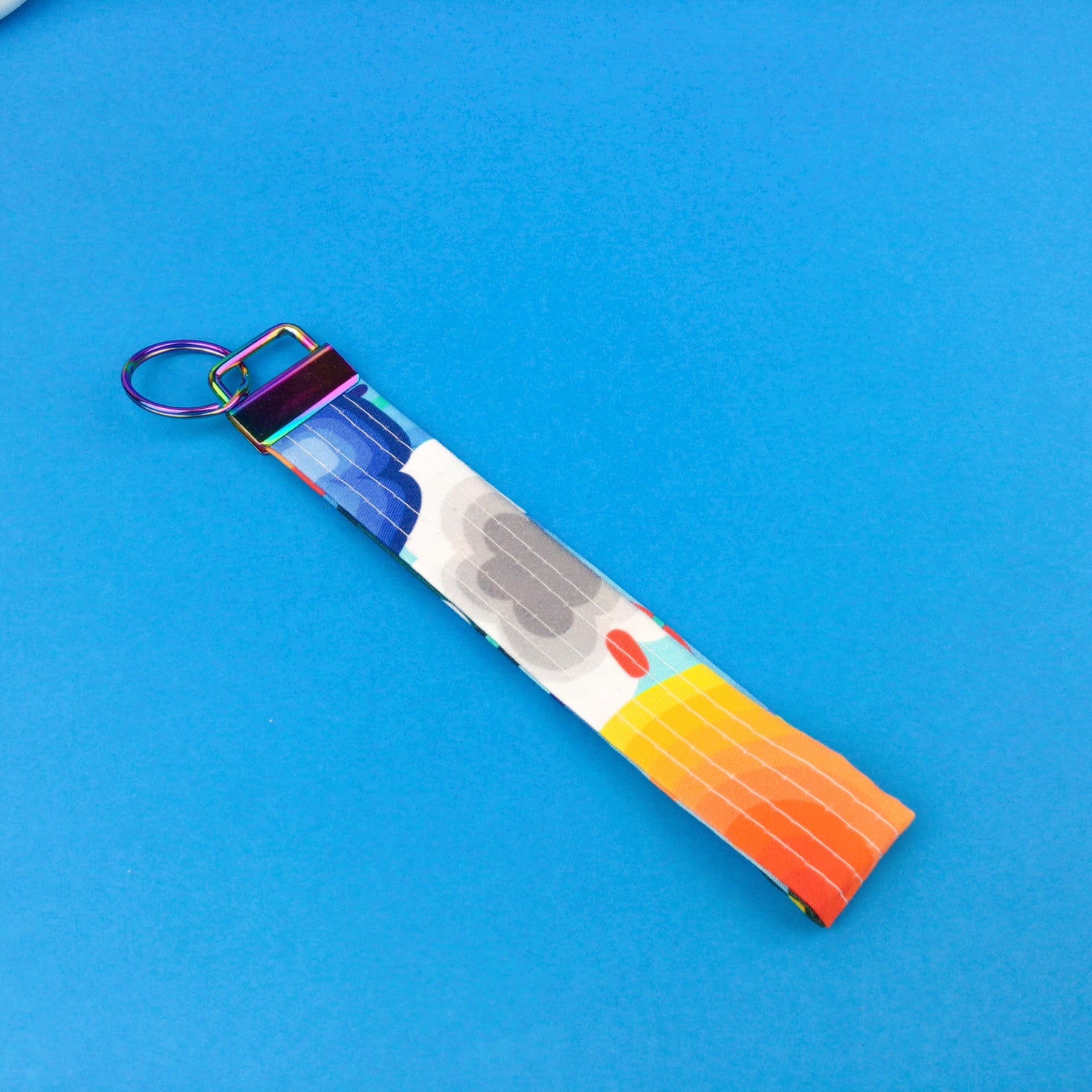 Rainbow Land Key Fob. Kasey Rainbow Design – Kashzale Cosmetic Bags